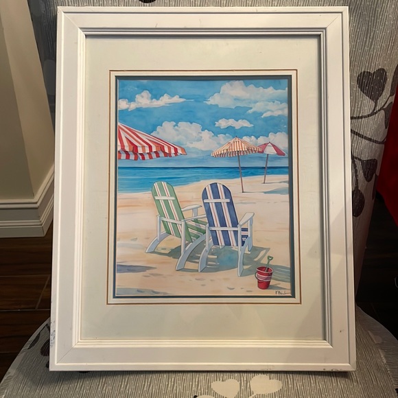 Art | Paul Brent Artist Print Signed On Bottom At The Beach View Great ...